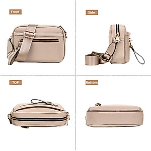 E Nylon Crossbody Bags for Women Small Crossbody Camera Bag Shoulder Purse with Adjustable Wide Strap