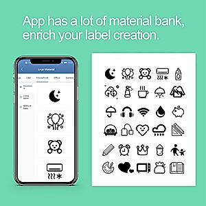 Leepesx Label Maker Machine with Tape, Portable Handheld Thermal Label Printer, Wireless BT Label Maker Sticker Machine, for Home Office School Supermarket Store (Pink)