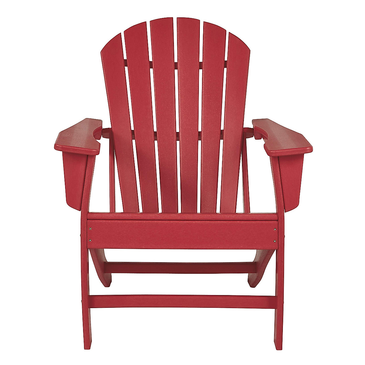 Signature Design by Ashley Sundown Treasure Outdoor Patio HDPE Weather Resistant Adirondack Chair, Red