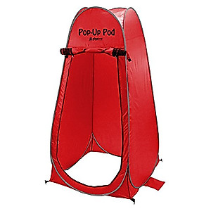 GigaTent Pop Up Pod Changing Room Privacy Tent – Instant Portable Outdoor Shower Tent, Camp Toilet, Rain Shelter for Camping & Beach – Lightweight & Sturdy, Easy Set Up, Foldable (Red)