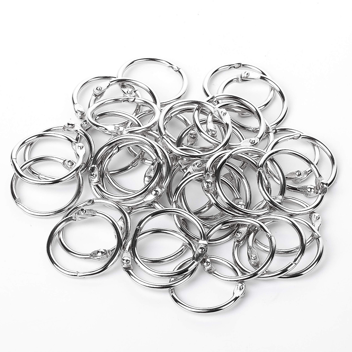 Mr. Pen- Loose Leaf Binder Ring, 40 Pack, Binder Rings 1 Inch, Binder Rings, Book Rings, Metal Rings for Index Cards, Rings for Flash Cards, Index Card Rings, Paper Rings, Small Binder Ring, Book Ring