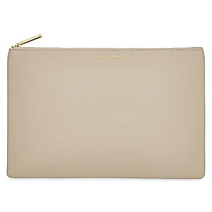 KATIE LOXTON You Got This Womens Large Vegan Leather Baby Pouch Organizer in Taupe