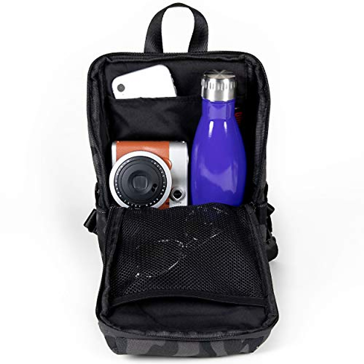 DIME BAGS Omerta Don Carbon Filter Sling Backpack | Crossbody Bag with Activated Carbon Lining (Camo)