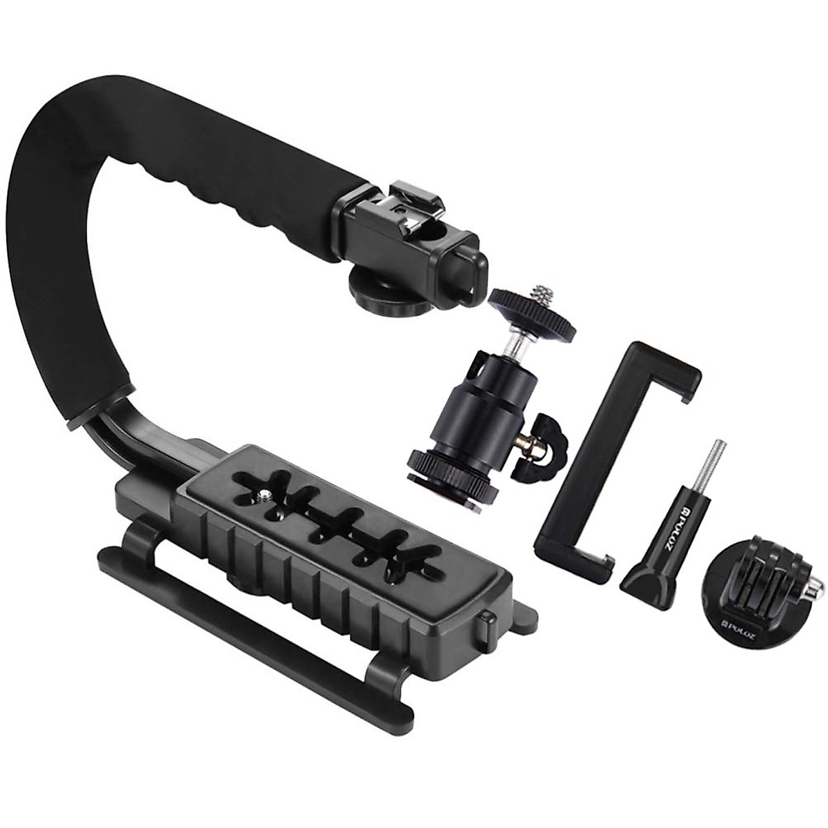 Baluue U-Shaped Portable C-Frame Set Gimble Stabilizer Cellphone Holder Handle Grip Video Action Stabilizer Low Position Video Stabilizer Mobile Holder Abs Camera Low Frame