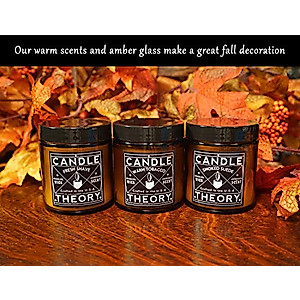 Candle Theory Man Cave Stuff Men Candles Set, Crackling Candles Man Cave Home Decor Woodwick 4 Oz Candels Gift Men Manly Candles Men Scented Warm Tobacco Cigar Smoked Suede Fresh Shave Wood Wick