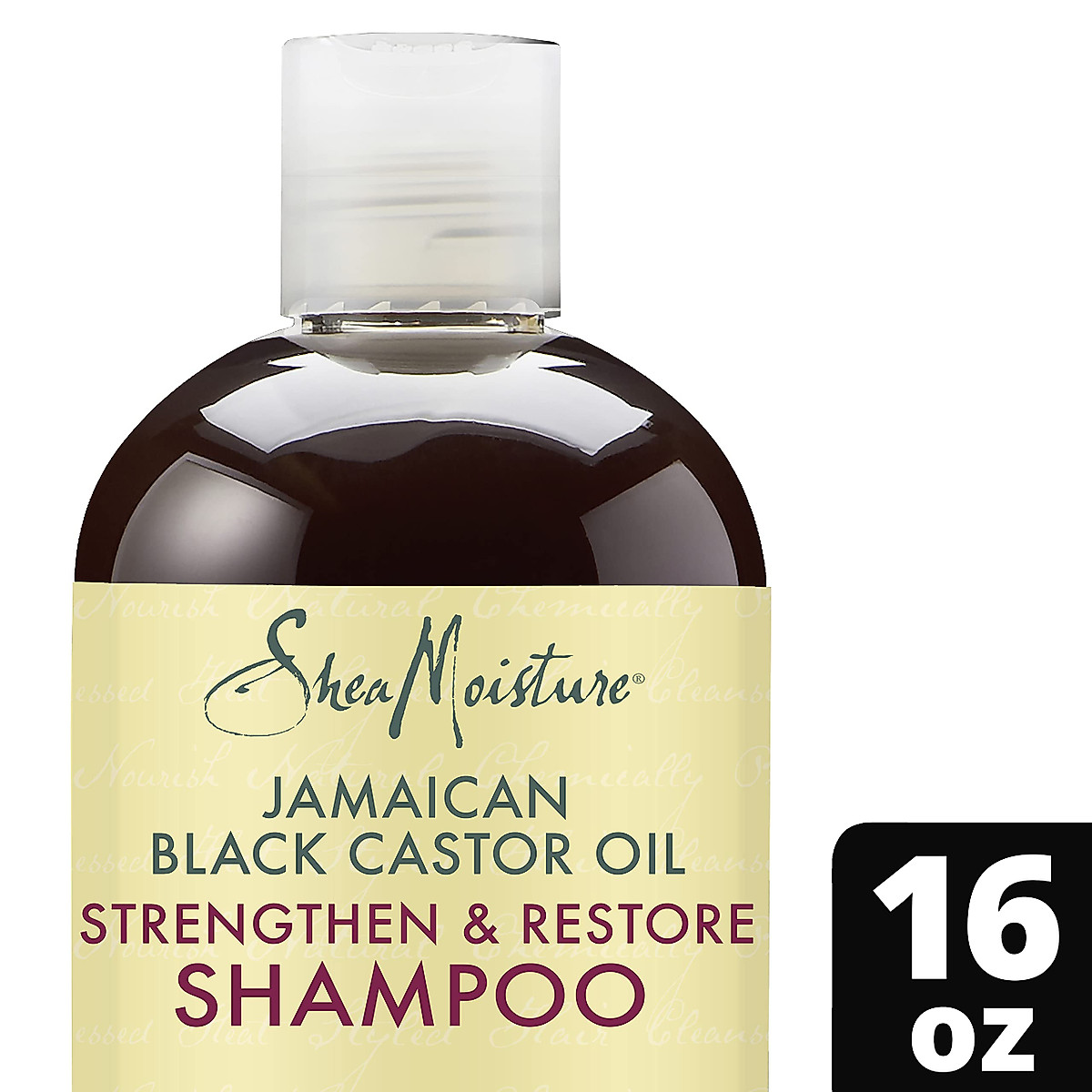 Shea Moisture Jamaican Black Castor Oil Strengthen & Restore Shampoo, Shea Butter, Peppermint & Apple Cider Vinegar, Sulfate Free, Natural, Chemically Processed Hair, Family Size, 16 Fl Oz