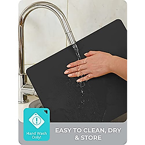 VOMAN Flexible Cutting Boards for Kitchen, Set of 3 | BPA-Free Cutting Mats for Cooking, Cutting Board Mats, Non Slip Cutting Sheets, Plastic Cutting Board Set (Black Black Black)