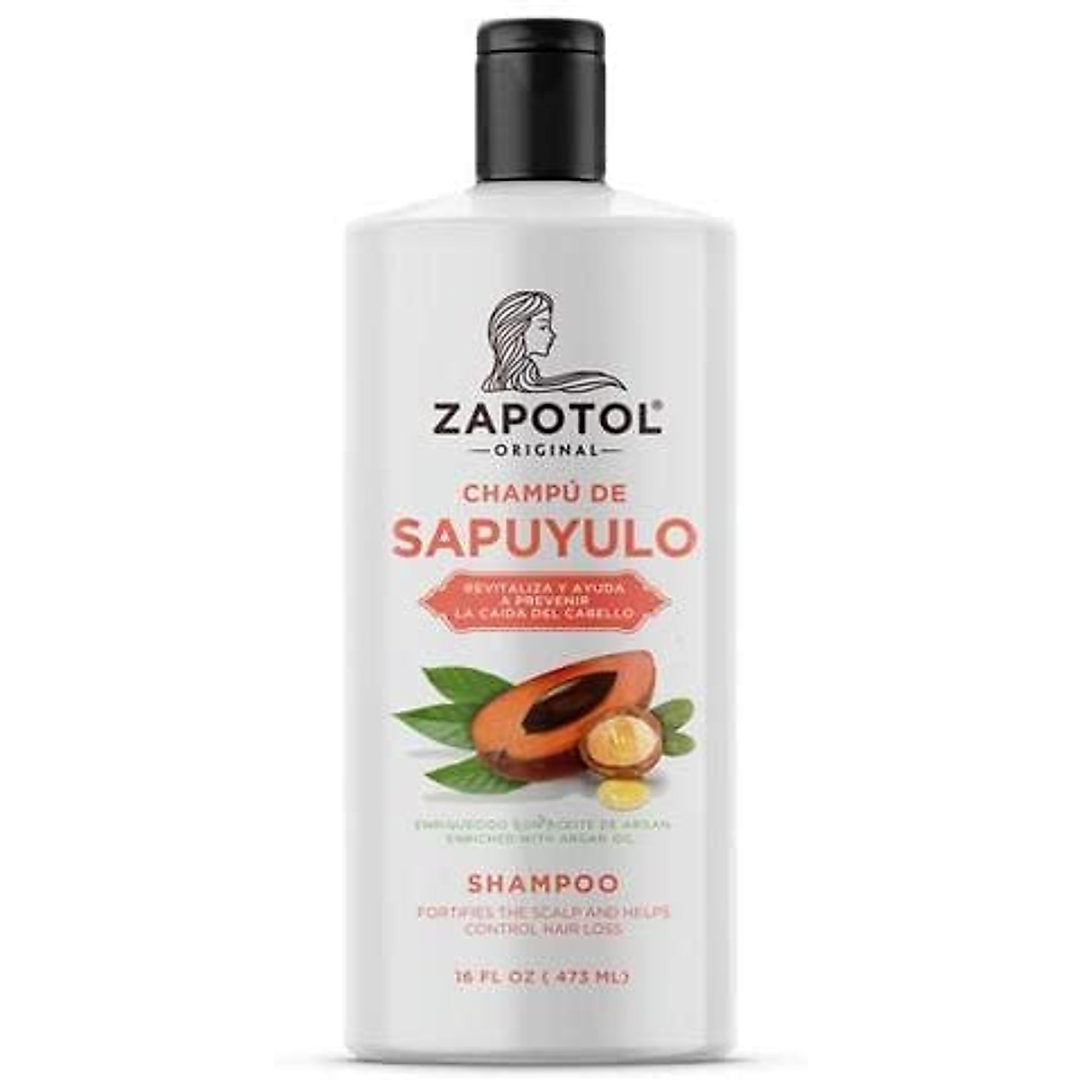 Zapotol Bundle de Shampoo Sapuyulo 16onz Enriquecido con Aceite Argan, Ayuda a Controlar la Caida del Cabello y Acondicionador Nutre Fortalece el Desde Raiz Combo Toalla Mano Lyeusa