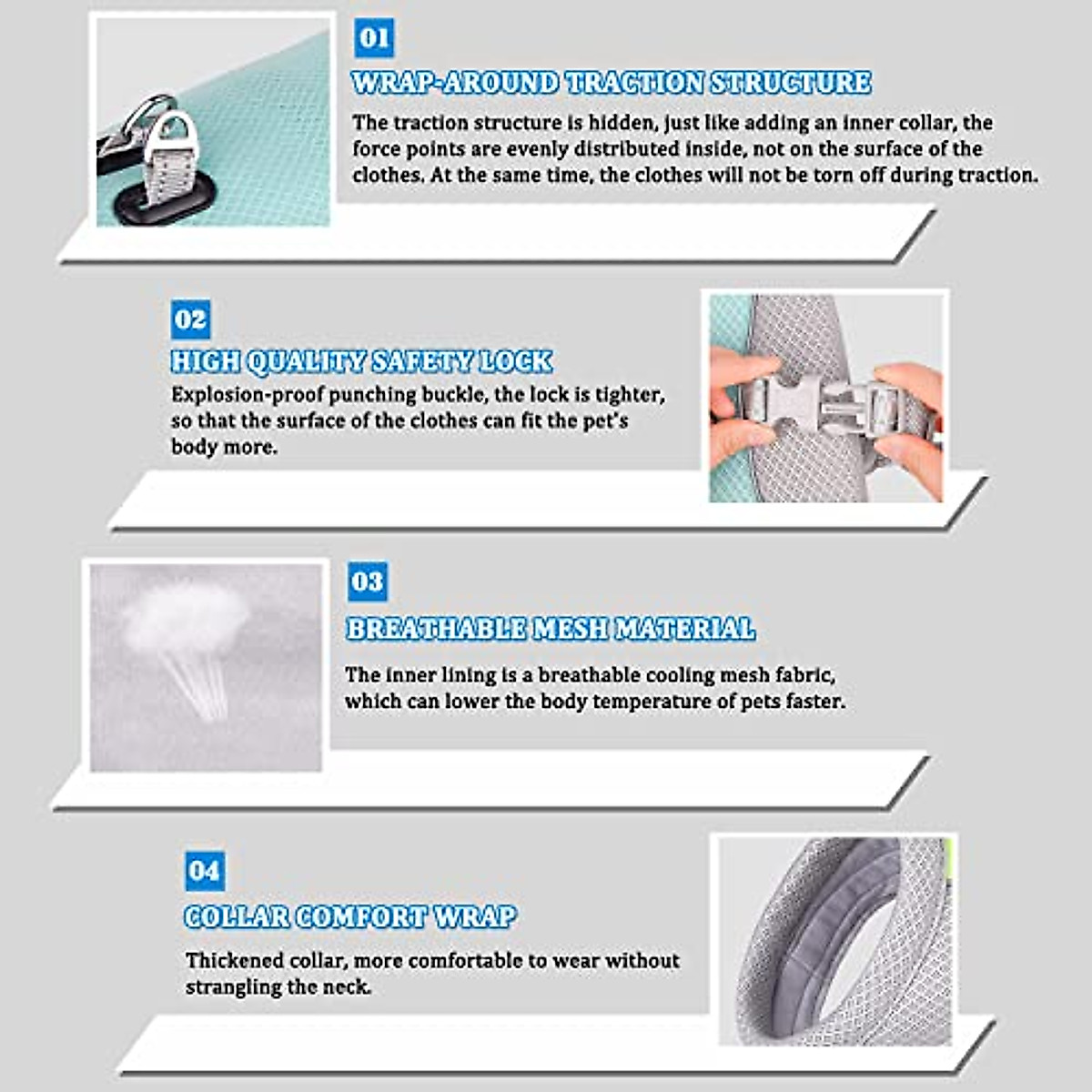 TVMALL Dog Cooling Vest Breathable Mesh Dog Jacket Summer Cool and Comfortable Dog Coat Adjustable with Reflective Strip Pet Clothes Suitable for Large Medium and Small Dogs (S, New-Blue)