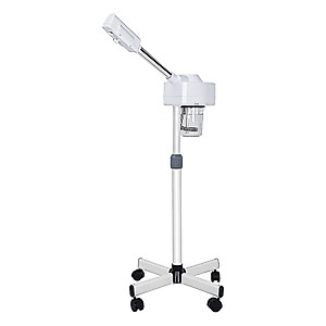 Nova Microdermabrasion Professional Facial Steamer On Wheels Ionic Ozone Facial Steamer with Hot Mist Function Stand Facial Steamer for Personal Home Salon Spa Skin Cleaning