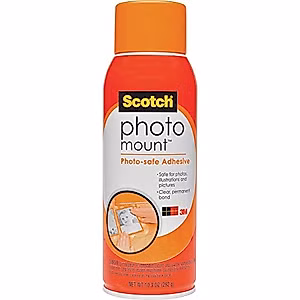 Scotch Photo Mount Adhesive, 10.3oz, Safe for Color Photos, Illustrations and Pictures (6094)