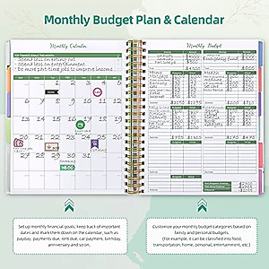 SOLIGT 8.5 x 11 inches Large Budget Planner and Monthly Bill Organizer – Premium Hardcover Budget Book with 12 Pockets – Monthly Budget Planner for Savings, Debt, Expense Tracking – Budget Tracker with Stickers
