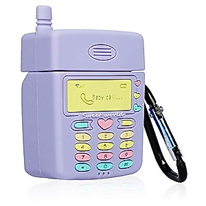 Oqplog for Airpod 2/1 for AirPods Case 3D Cute Fun Cartoon Fashion Funny Character Air Pods 2&1 Cover Design for Men Girls Teen Boys Unique Kawaii Trendy Stylish Soft Silicone Cases – Purple Phone