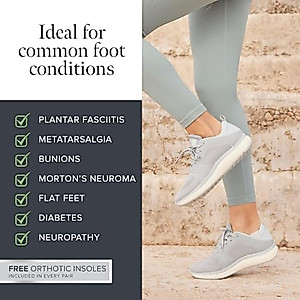 ABEO MXV Cruise Walking Shoes Women | Orthopedic Shoes for Women | Ball of Foot Cushions for Women | Built-in Metatarsal Pads Women | Plantar Fasciitis Relief Off White 7.5 Medium