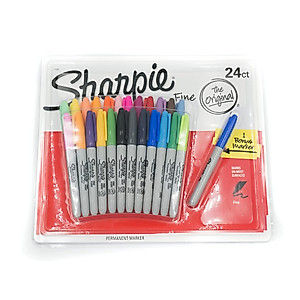 Sharpie Mixed Colours Permanent Marker Pens 24 Pack + 1 Free Marker