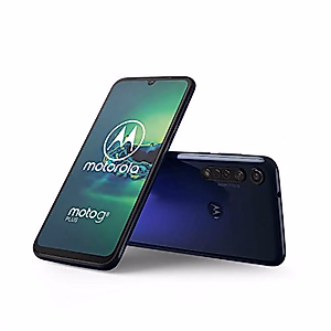 Moto G8+ plus | Unlocked | International GSM Only | 4/64GB | 25MP Camera | 2019 | Blue | NOT compatible with Sprint or Verizon