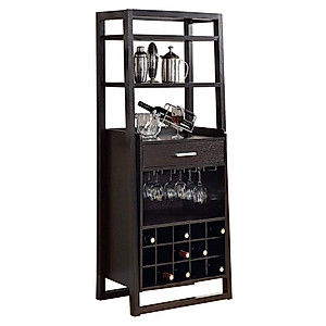 Monarch Specialties , Home Bar, Ladder Style, Cappuccino, 60"H
