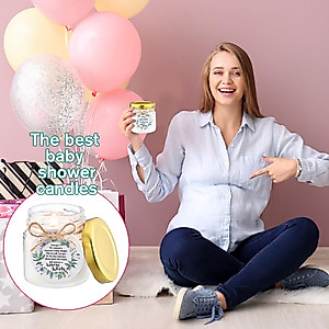 Threlaco 40 Pcs Baby Shower Candle Favors Bulk Lavender Scented Jar Candle Floral Rustic Glass Candle Baby Shower for Baby Shower Gender Reveal Party
