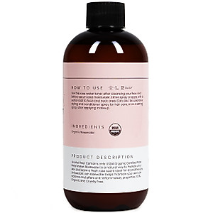 Rose Water Spray for Face & Hair - 100% Natural Organic Face Toner - Alcohol-Free Makeup Remover - Anti-Aging Self Care Beauty Mist - Face Care - Hydrating Rosewater Refill - 8 Oz