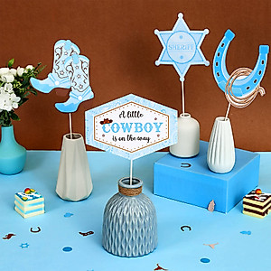 Cowboy Baby Shower Centerpieces - Western Centerpieces for Tables, Western Little Cowboy Baby Shower Theme Centerpieces Table Decorations, Wild West Cowboy Rodeo Theme Table Topper