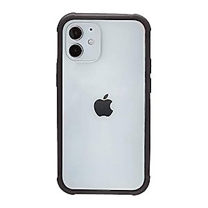 Amazon Basics Shockproof and Protective Case for iPhone 12 mini, Clear and Black
