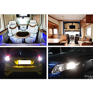 BA15S 1156 80 SMD Latest 2835 LED 1141 1003 Interior Light Bulbs Turn Signal Backup Reverse (20-packs, Super White)