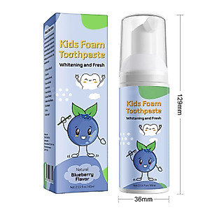 Foam Toothpaste Kids, Toddler Toothpaste with Low Fluoride, Foaming Toothpaste Kids and Mouthwash for Dental Care for Children 3+