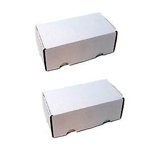 2 Boxes - BCW 400 Count - Corrugated Cardboard Storage Box - Baseball, Other Sport Cards, Gaming & Trading Card Collecting Supplies
