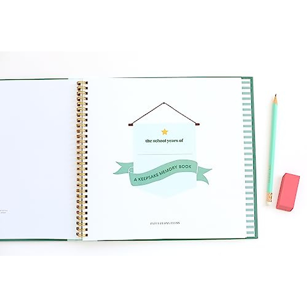 The School Memory Book: A Timeless School Years Memory Book for Preschool - 12th Grade Memories, Keepsakes and Cherished Moments (Storage Pocket Included)