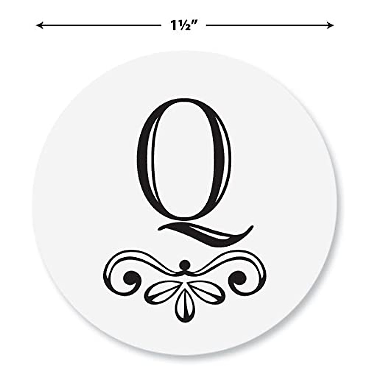 Monogram Personalized Envelope Seals Embellish - Set of 144, Round Self-Adhesive, Flat-Sheet Labels, by Colorful Images