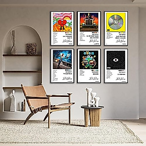HGKNCF Bad Bunny Album Cover Posters for Room Aesthetic Set of 6 Music Posters Wall Art, Rapper Posters Wall Decor,Bad Bunny Signed Limited Artwork Picture for Teens Girls College Girls Dorm Decor