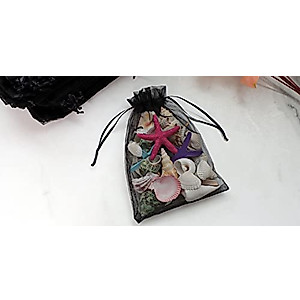 Stratalife Organza Bags 4x6 Jewelry Bags Drawstring Black Mesh Gift Bags Small Jewelry Pouches Candy Bags Party Favor Bags 100PCS (Black)