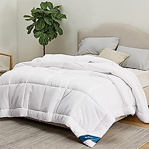 Bedsure King Comforter Duvet Insert - Down Alternative White Comforter King Size, Quilted All Season Duvet Insert King Size with Corner Tabs