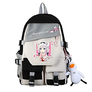 ISaikoy Anime Miss Kobayashi's Dragon Maid Backpack Students Bookbag Shoulder School Bag Daypack Laptop Bag 10