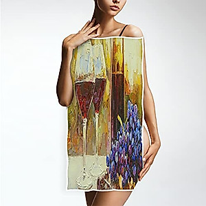 Red Wine and Grape Cotton Fingertip Towels 30 x 15 Inches Absorbent and Soft Terry Towel for Bathroom Powder Room Guest and Housewarming Gift