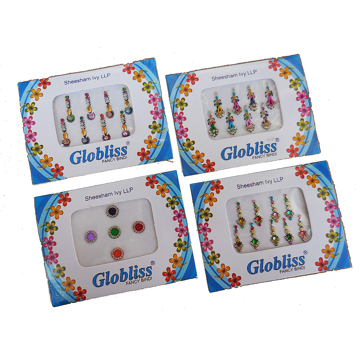 12 Bindi Packs Collection Mix n Match forehead face Gems Forehead Sticker Colorful