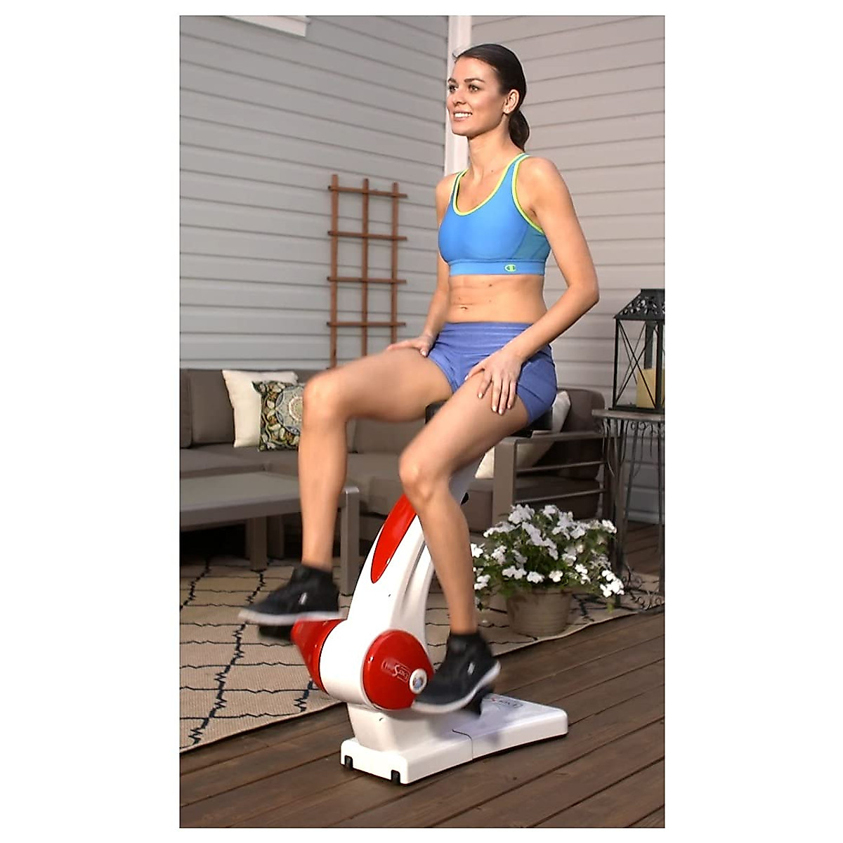 ExerSeat - Compact Hands Free Stationary Exercise Bike is Easy and Fun to Use.