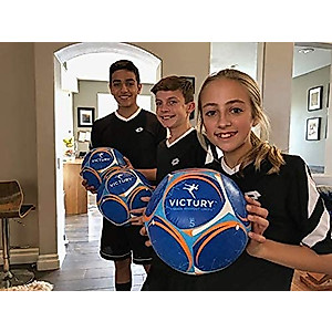 Ollyball VICTURY Inflatable Indoor Soccer Ball! Sz 5 Soccer Ball and Training Video System for Playing Soccer in The House