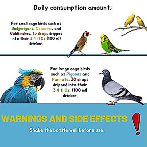 VHD MyBird Nova Mineral for Cage Birds - for Budgerigars, Domestic Canary, Parrots, Goldfinches and Pigeons, Big and Little Cage Birds, Vitamin Supplement for Birds, 2 Pack – (60 ml) 2 Fl Oz