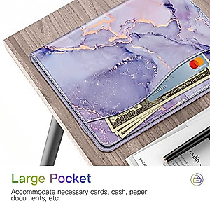 Fintie Case for iPad Air 5th Generation (2022) / 4th Generation (2020) 10.9 Inch, Multi-Angle Viewing Protective Cover with Pencil Holder & Pocket, Auto Sleep/Wake, Lilac Marble