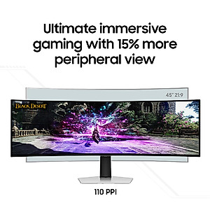 SAMSUNG 49" Odyssey QD-OLED (G93SC) Series Curved Gaming Monitor, 240Hz, 0.03ms,Dual QHD,DisplayHDR True Black 400,AMD FreeSync Premium Pro,Height Adjustable Stand,3 Year Warranty,LS49CG932SNXZA