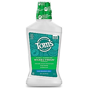 Tom's of Maine Long Lasting Wicked Fresh Mouthwash, Cool Mountain Mint - 16 oz - 2 pk by Tom's of Maine