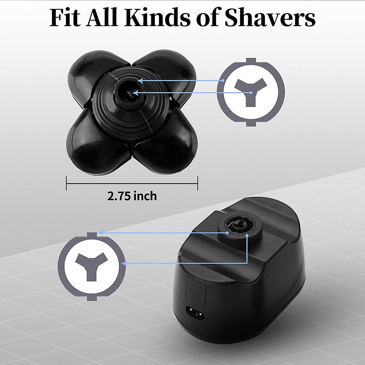 Vsmooth Electric Shaver Replacement Head - Shavers for Bald Men Replaceable Head - Waterproof Blades for Men Replacement Shaving Heads - Wet & Dry Electric Razor Floating Replacement Blade Head