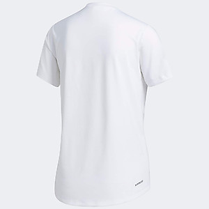 adidas womens Tech Badge of Sport Tee White/Black Small