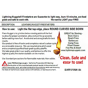 Lightning Nuggets N100SEB Super Economy Box Fire Starter , Tan Brown, 100 Count (Pack of 1)