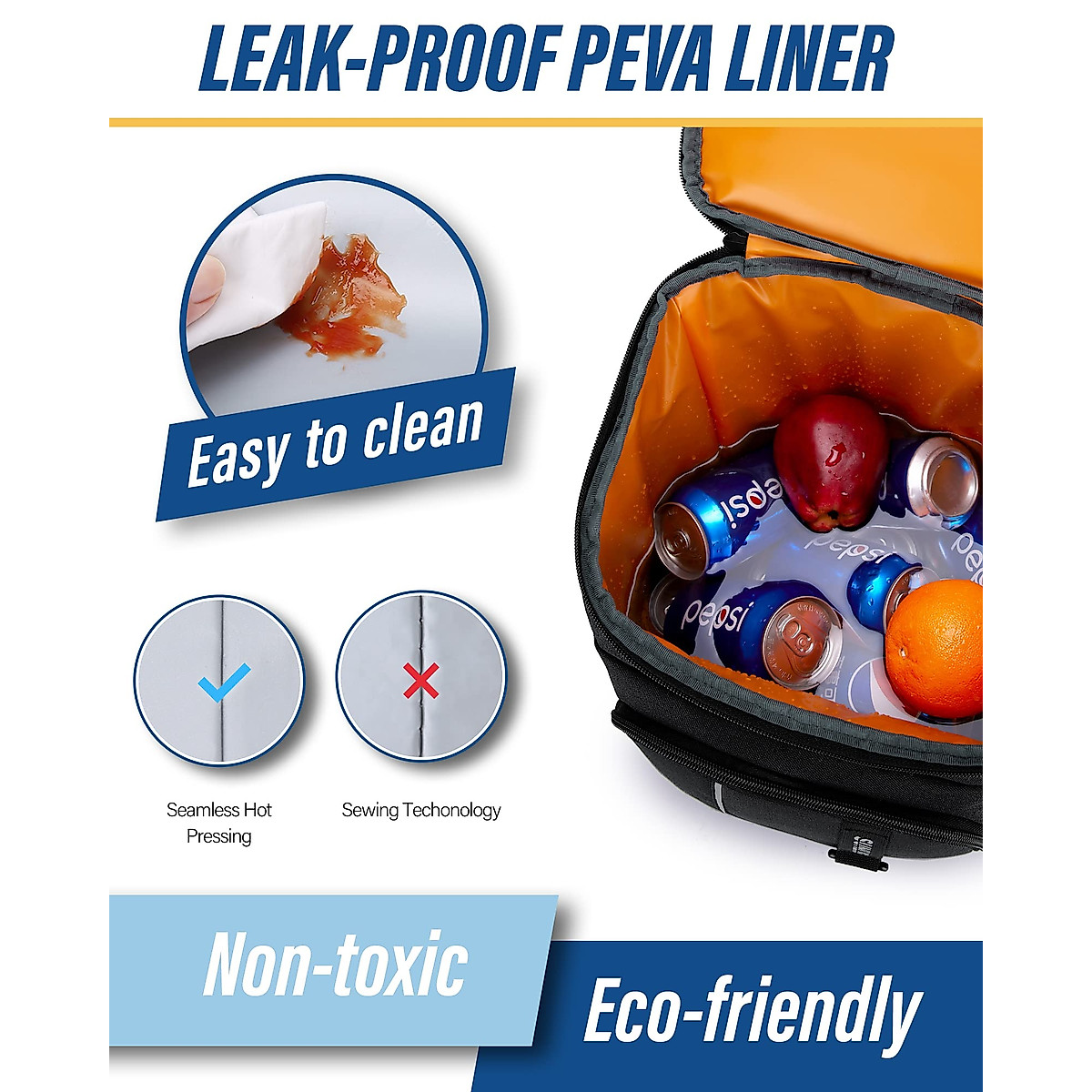 SUNLUG Cooler Backpack 30 Cans Leakproof Backpack Cooler, Insulated Lightweight Backpack Large Cooler Backpacks for Men Women to Picnics, Camping, Beach