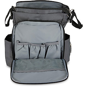 GOODGEAR Baby Diaper Backpack, Large Travel Bag for Mom or Dad with Stroller Straps and Changing Pad - Waterproof Large Capacity Overnight Back Pack with Big Pockets and Compartments, Grey