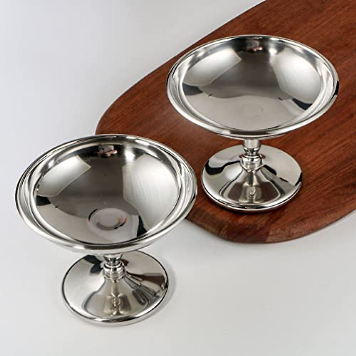 YARNOW Appetizer Plates s Stainless Steel Serving Dessert Bowls Trifle Bowl Footed Yogurt Bowl Sauce Bowls Snack Candy Cups for Salad Fruit Pudding