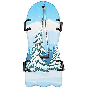 Elevon Premium Foam Snow Sled with Tow Rope and Handles for Kids and Adults, Blue