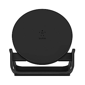 Belkin Quick Charge 10W Wireless Charger - Qi-Certified Charger Stand for iPhone, Samsung Galaxy - Charge While Listening to Music, Streaming Videos, & Video Calling - Includes AC Adapter - Black
